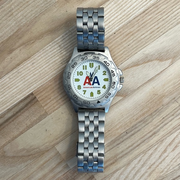 Sweda | Accessories | Sweda American Airlines Mens Watch White Dial ...